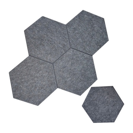 Set de 10 Panouri tapitate hexagonale pentru decoratiuni 3D de perete ...