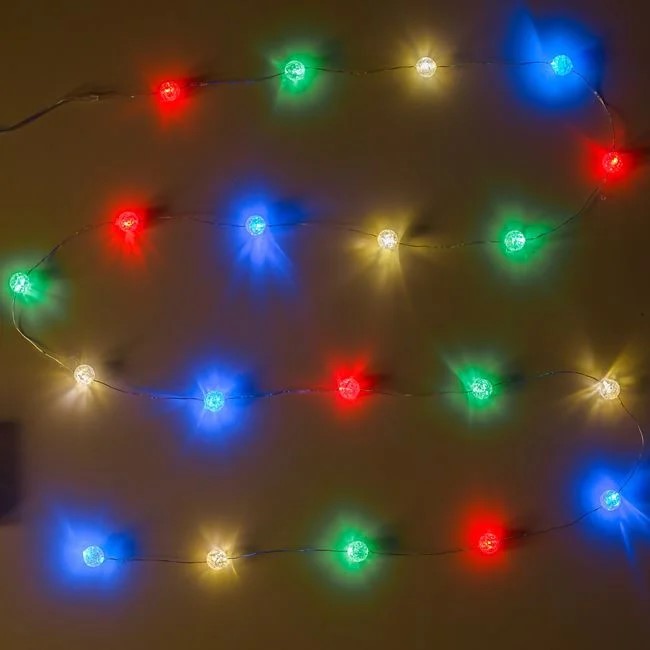 Égősor, 100 db izzó, sokszínű, LED, 8m - eMAG.hu