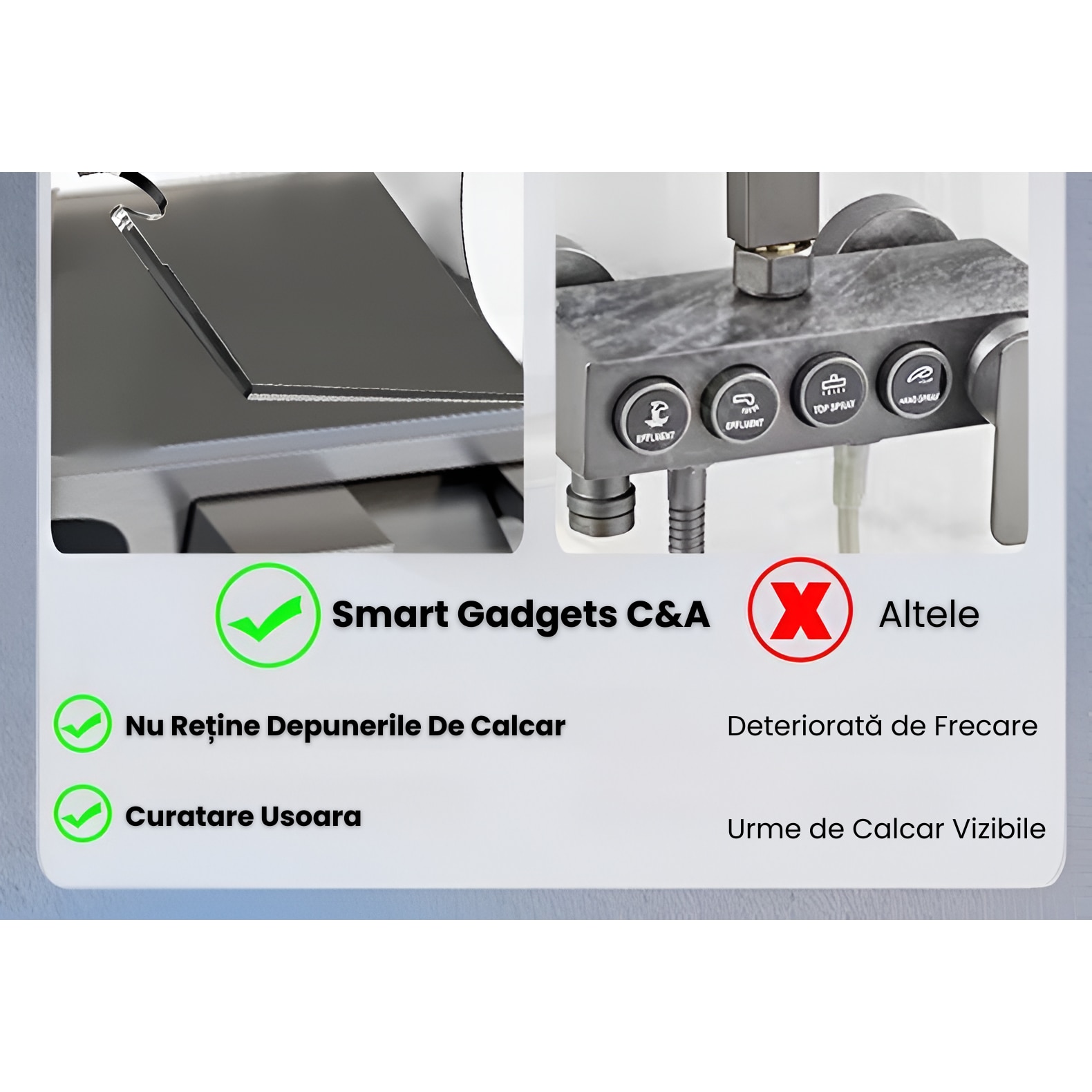 Coloana de Dus Smart, Afisaj LED, Ceas, Gradatii, Control Termostatic ...