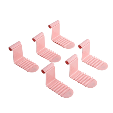 Set de 6 prinderi pentru cearceafuri in forma de L, 10x7x5cm, roz - eMAG.ro