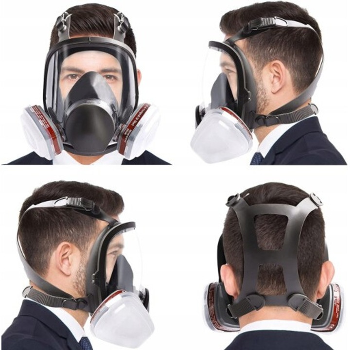 Masca de protectie completa Bedee, reutilizabila, din silicon, cu ...