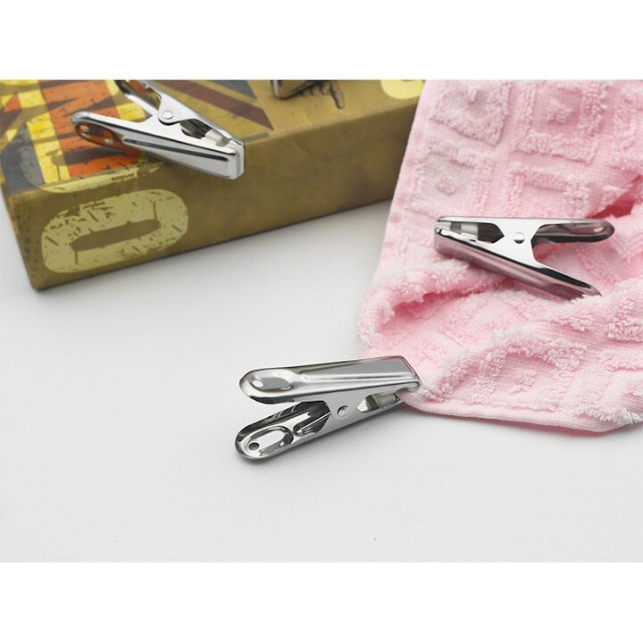 Set de 40 carlige pentru rufe, WELUOT, otel inoxidabil, argintiu - eMAG.ro