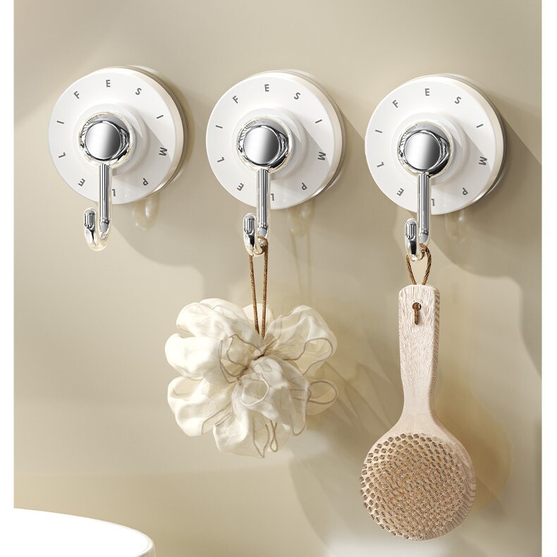 Carlig de Supt Rotativ, Instalare Fara Urme, ABS, 7.5x5.7x5.2cm, Alb ...