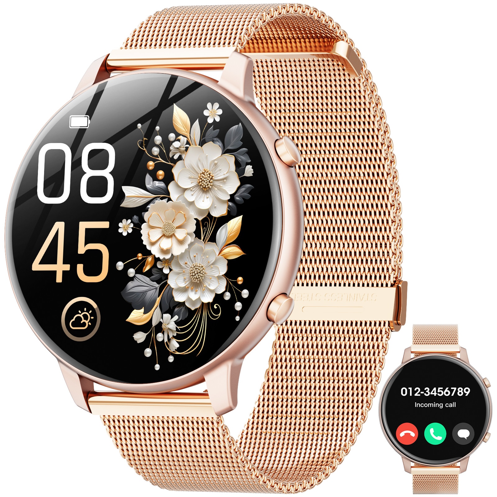 Ceas smartwatch, model G25, 1.39 inch, apel Bluetooth, mod sport ...