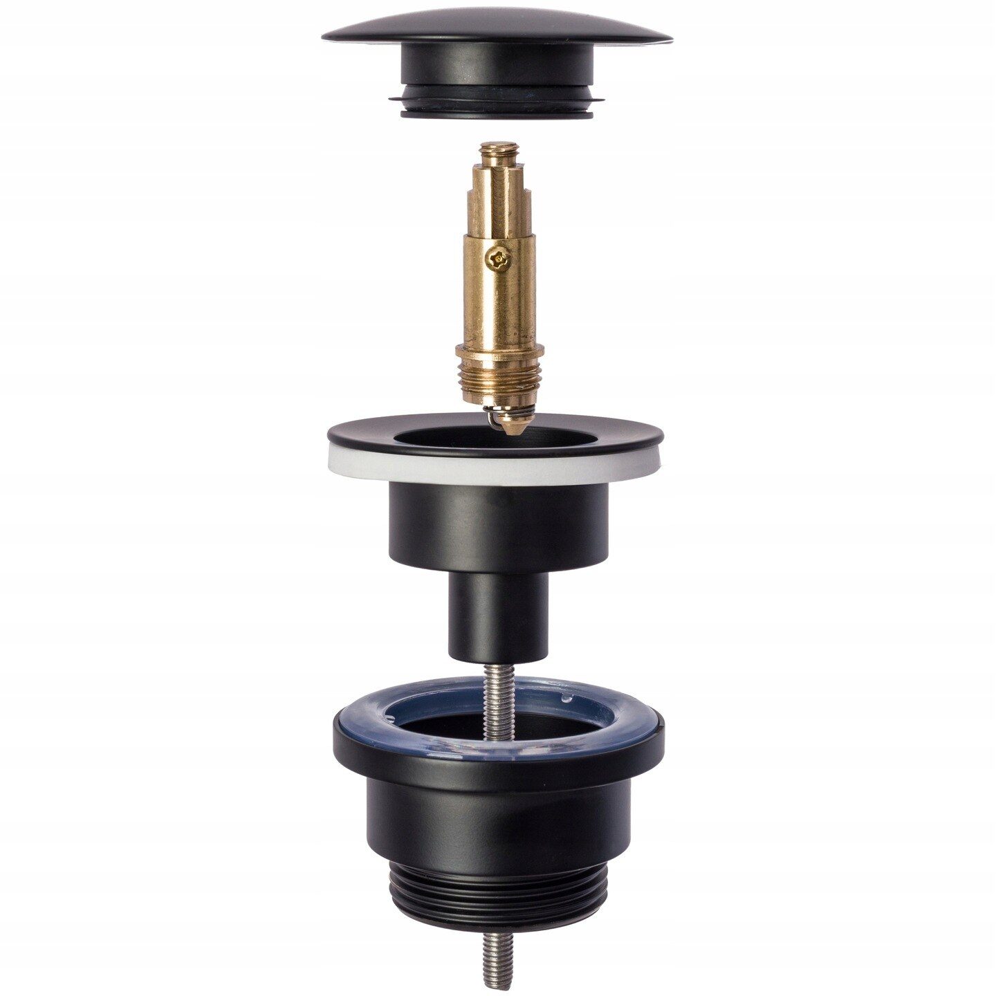 Dop chiuveta, REA, universal, inox, negru mat, diametru 40mm - eMAG.ro