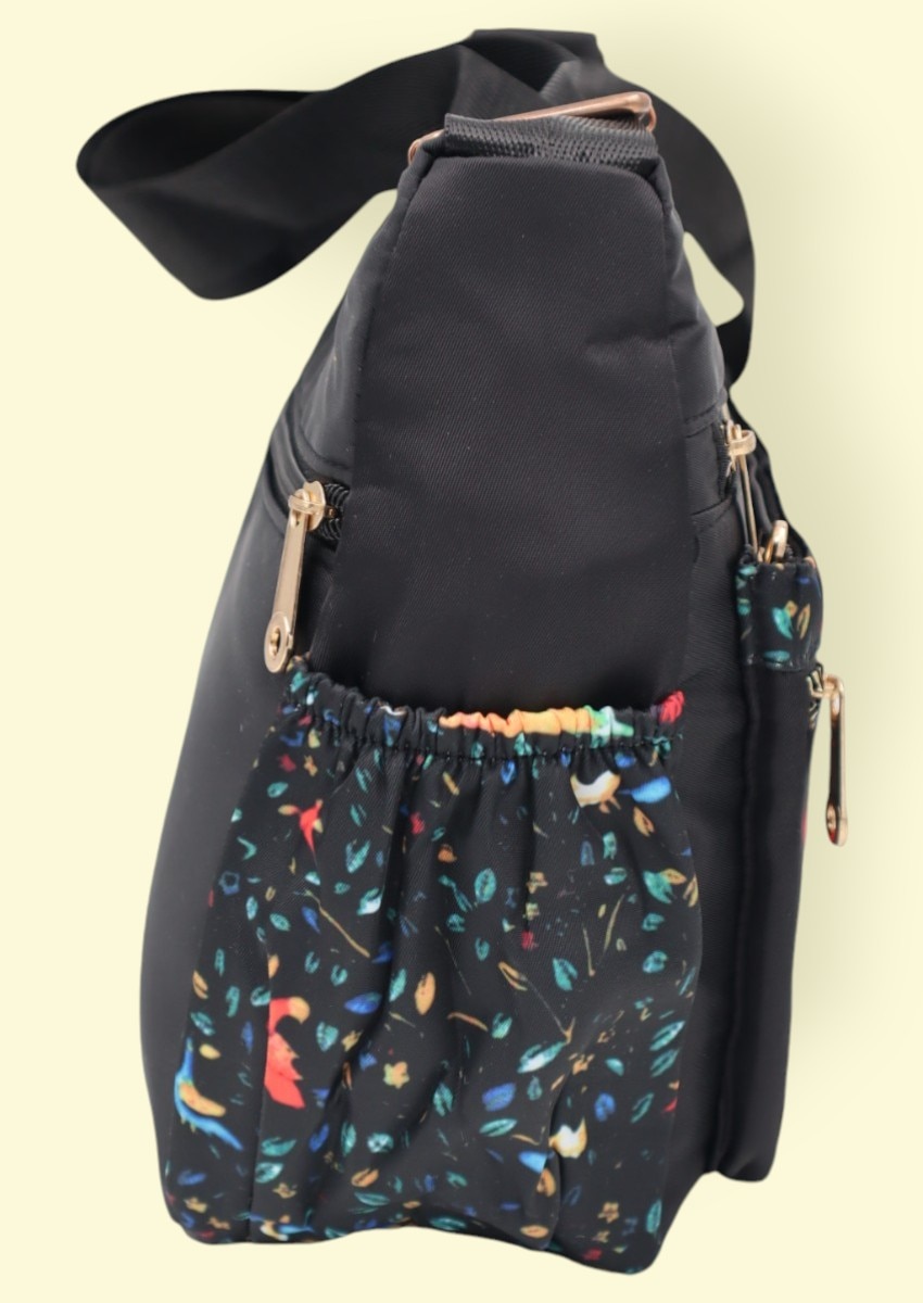 Geanta pentru femei tip crossbody, material textil, curea reglabila ...
