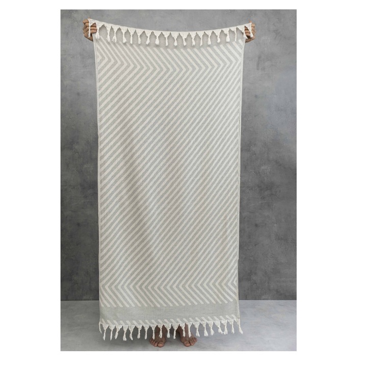 Prosop plaja, SPA, piscina premium de tip peshtemal, 100 % bumbac ...