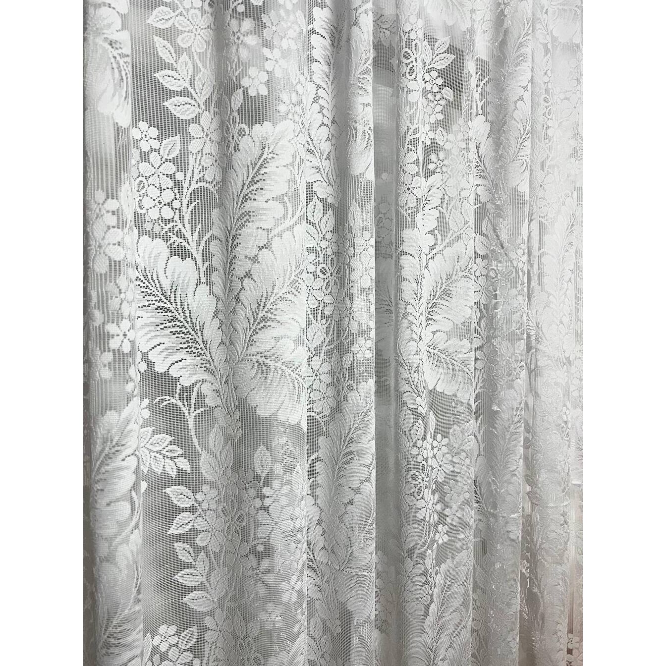 Perdea model Feriga, cusuta cu rejansa pentru sina, alb, 400x240 cm ...