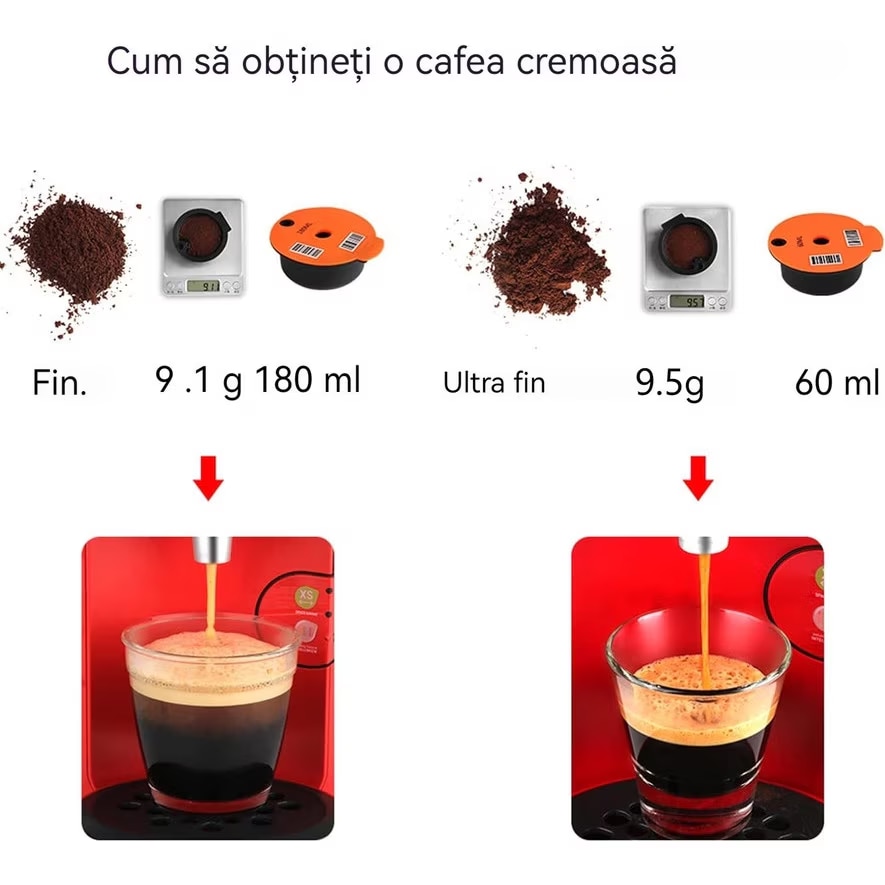 Set de capsule de cafea reutilizabile, i cafilas, compatibile cu Bosch ...