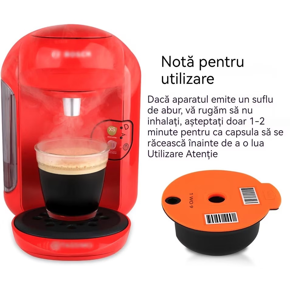 Set de capsule de cafea reutilizabile, i cafilas, compatibile cu Bosch ...