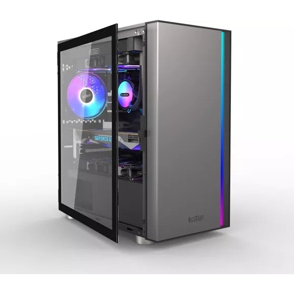 Carcasa PCCOOLER PLATINUM LM300 ARGB Black Mini Tower - eMAG.ro