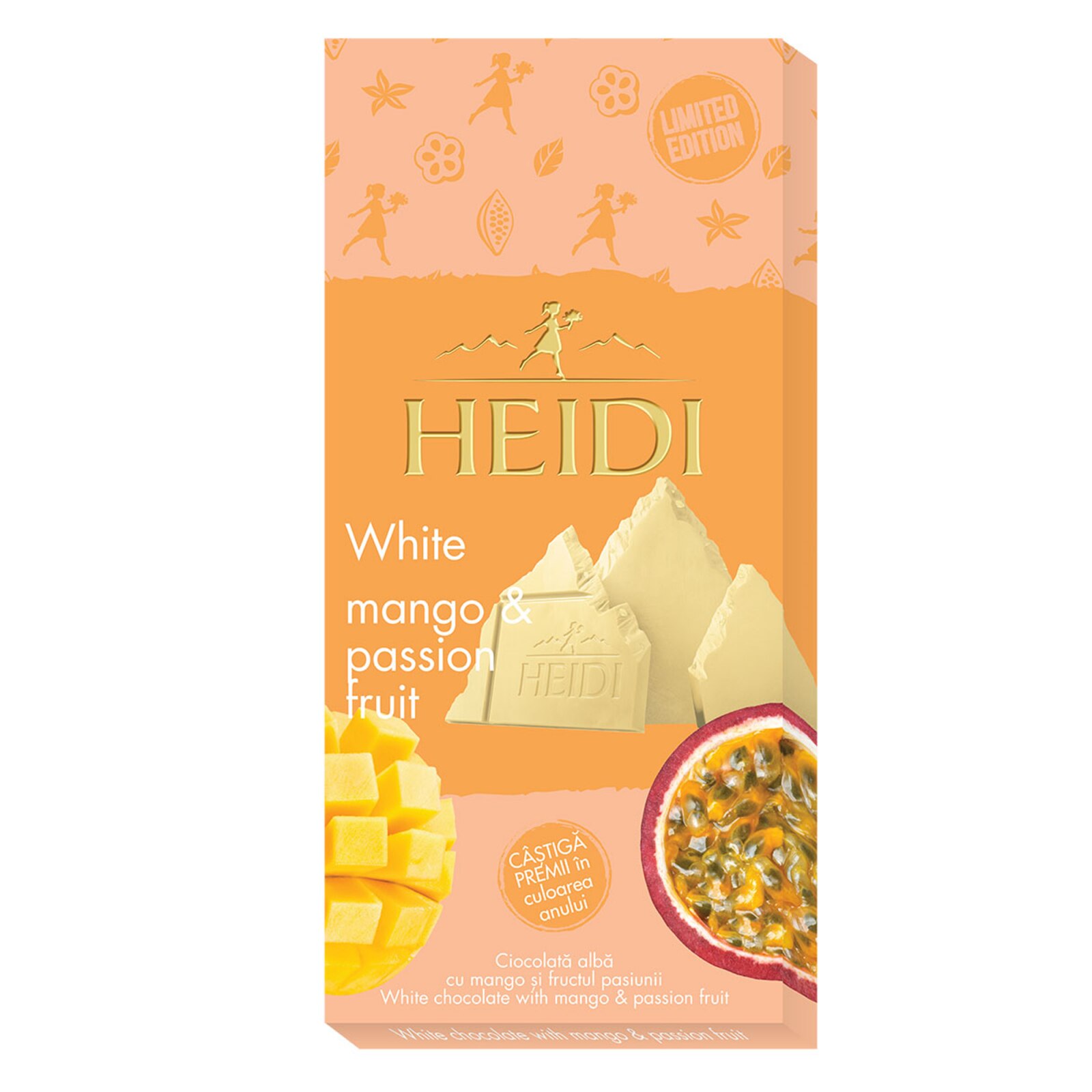 Mango & Passion Fruit Limited Edition White Chocolate, Heidi, 80 g ...
