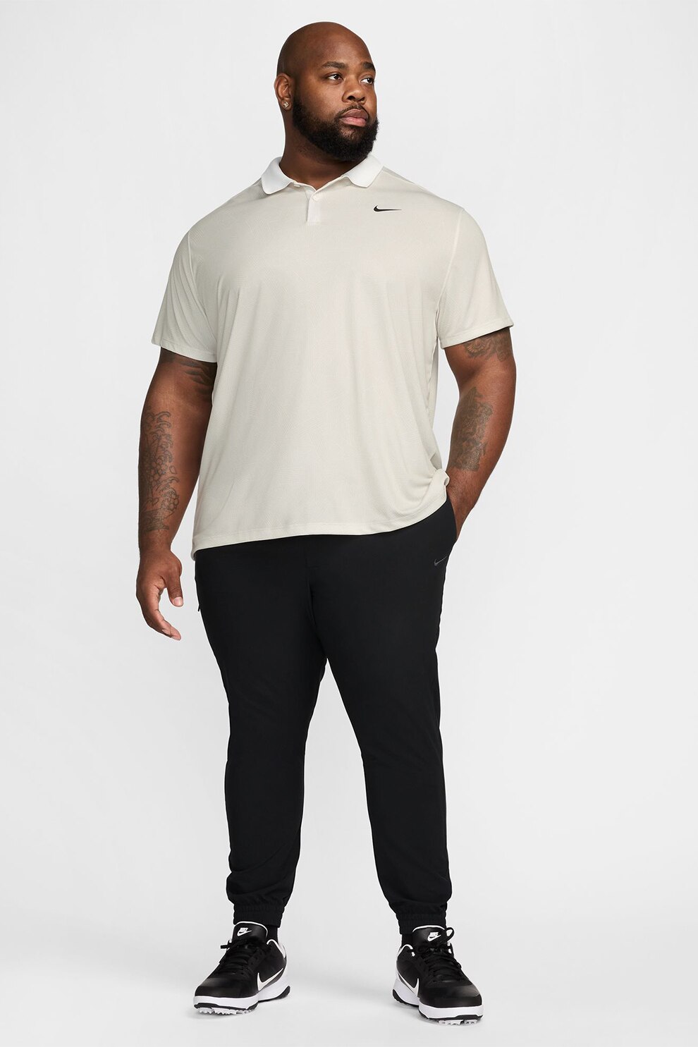 Nike, Tricou polo slim fit pentru golf, Alb murdar, L - eMAG.ro
