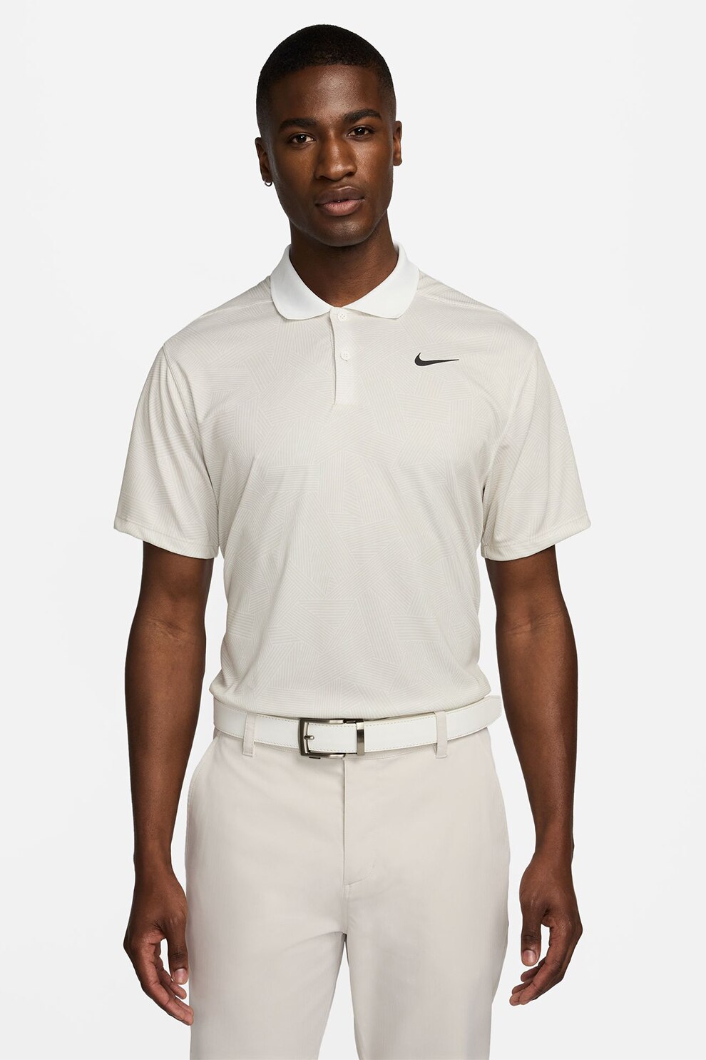 Nike, Tricou polo slim fit pentru golf, Alb murdar, L - eMAG.ro