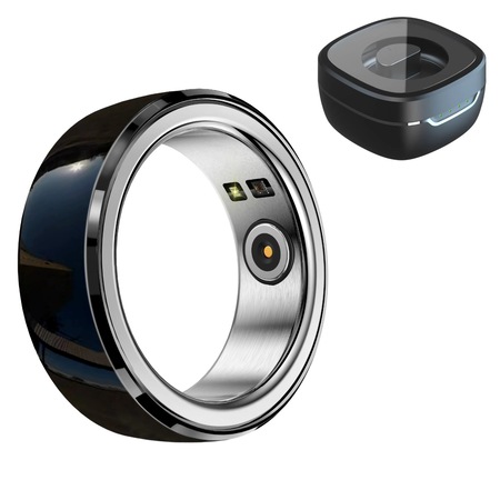 Inel Inteligent Kingstar®, Smart Ring Nano Ceramic 57mm, Ritm Cardiac ...