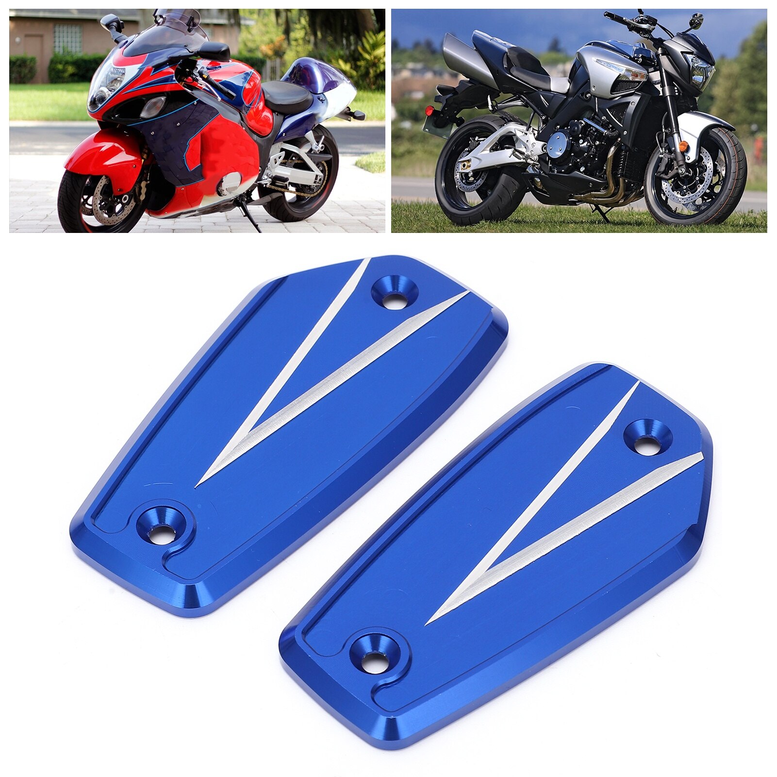 Set 2 Capace rezervor ulei frana, Mmgoqqt, pentru Suzuki Hayabusa ...