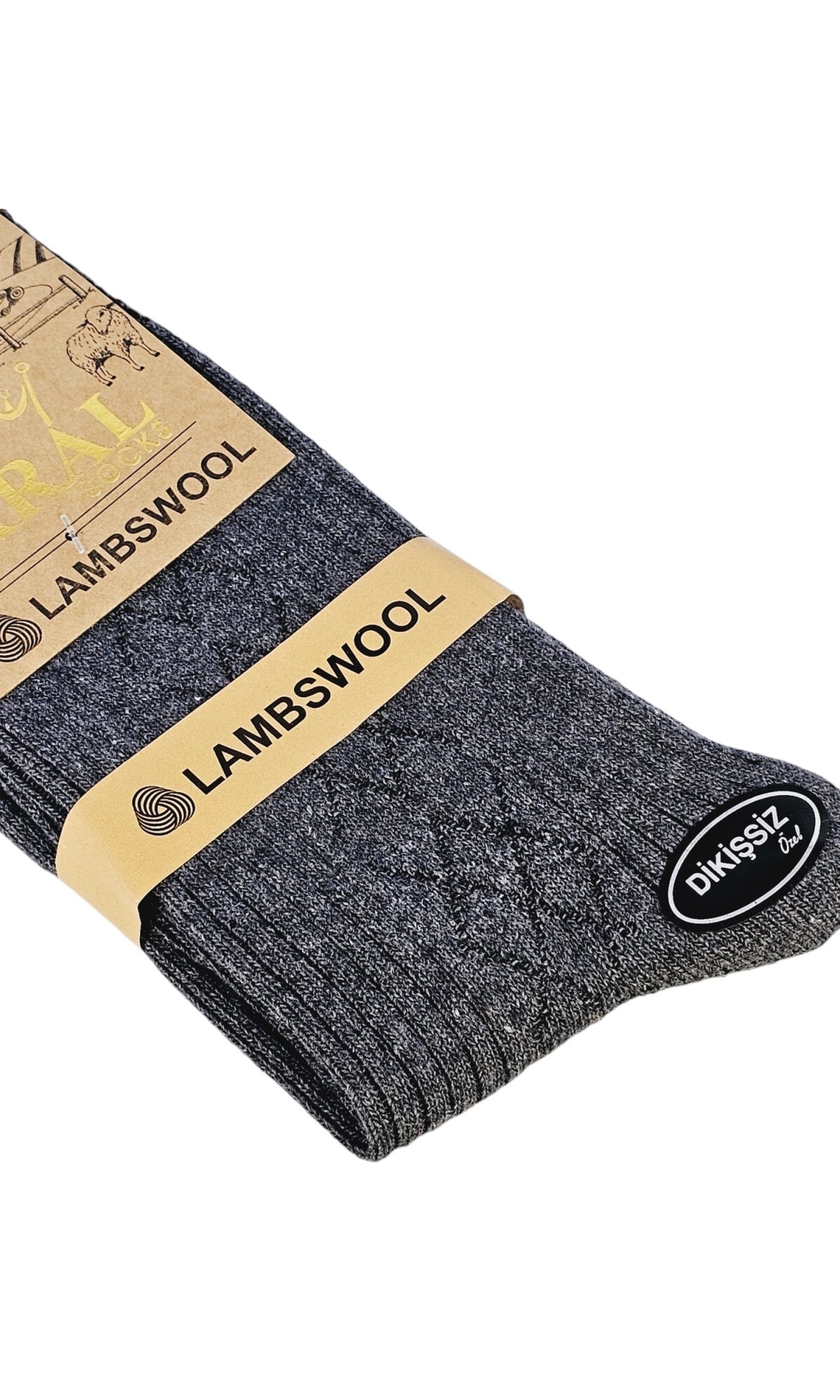 Sosete Lungi Clasice Lana Barbati KRAL Socks Gri Marime 40-44 EU - eMAG.ro