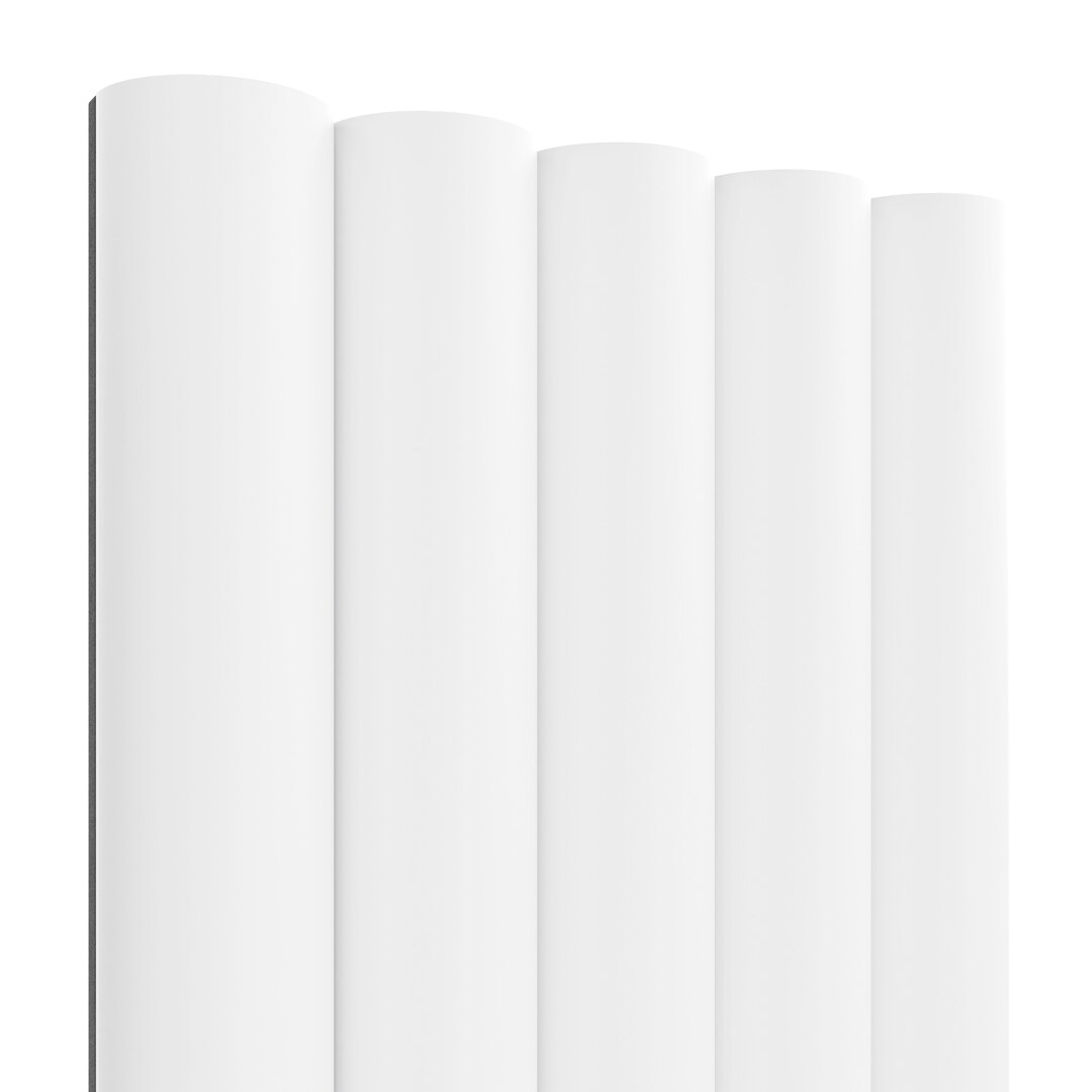 Panou riflaj pentru camera de zi decor 3D, MDF, Lameo, 14.5x275cm, Alb ...