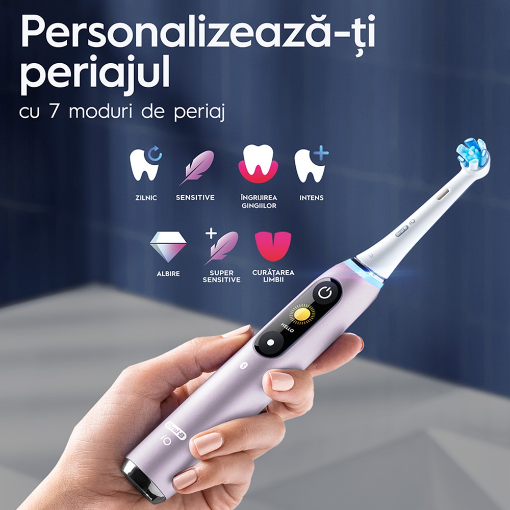 Periuta de dinti electrica Oral-B iO9 Plus Edition, Tehnologie Magnetica, Micro-Vibratii ...