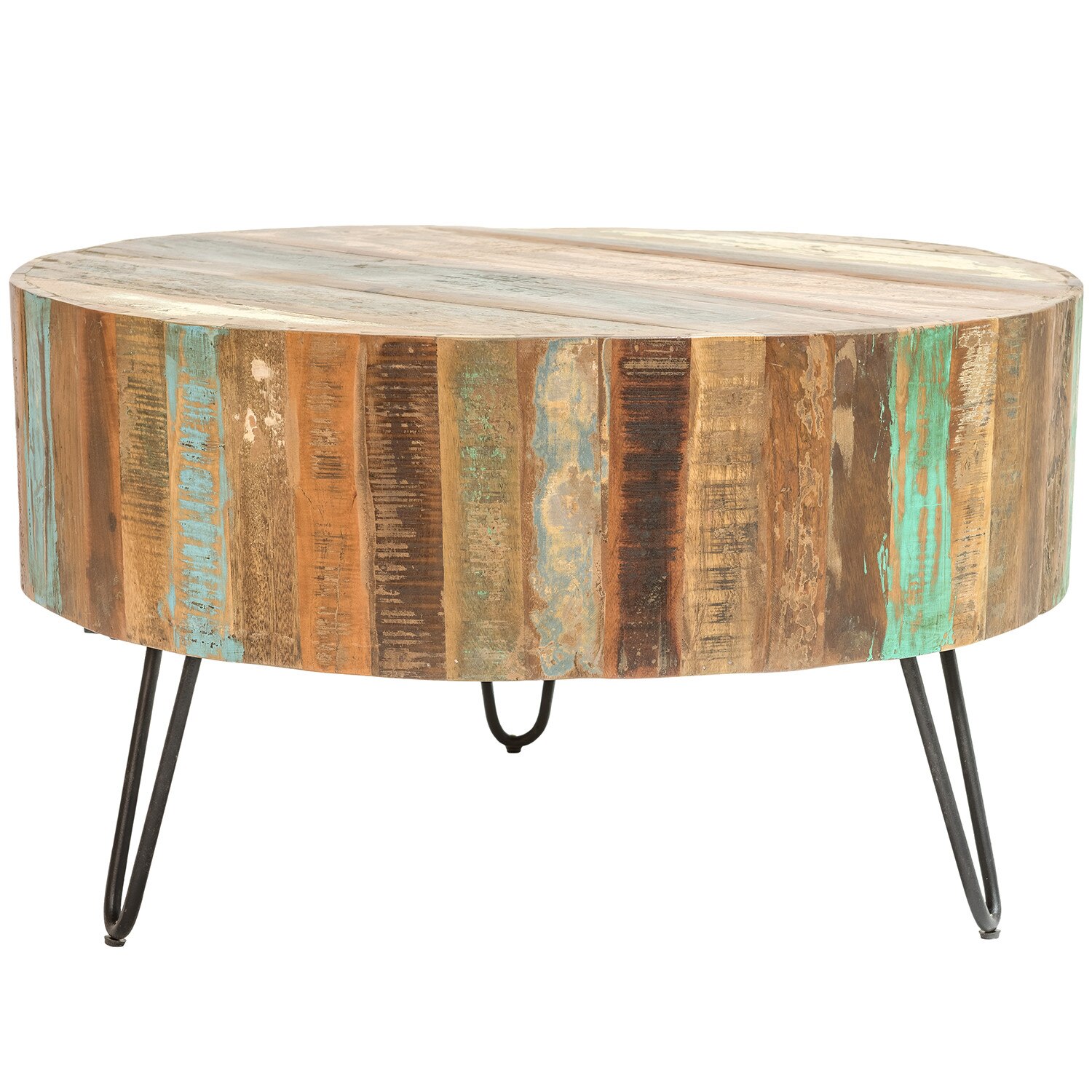 Masuta rotunda lemn masiv-mango - eMAG.ro