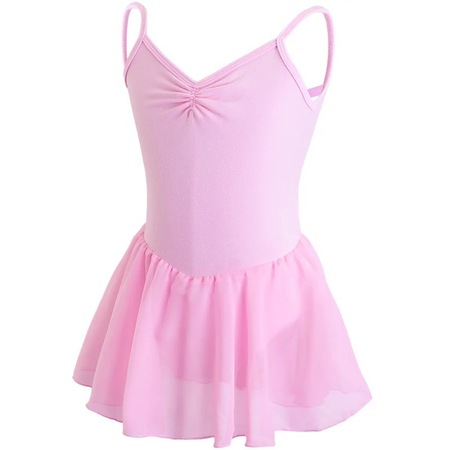 Costum pentru dans/gimnastica Mixbo, body cu fustita si capse, model ...