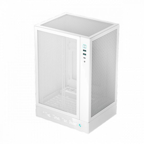Carcasa Mini-ITX DeepCool CH170 Digital, Alb - eMAG.ro
