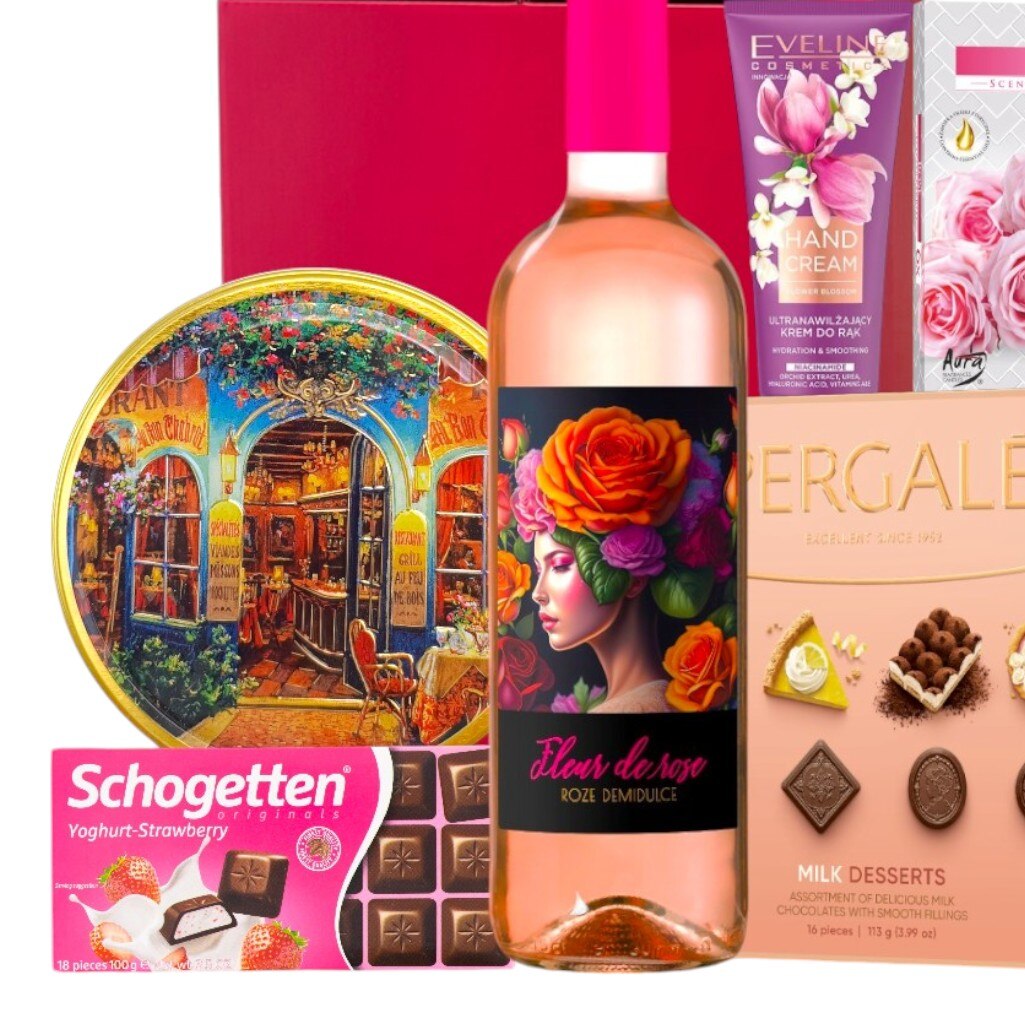 Set Cadou Premium pentru Femei Rose Elegance – Vin Fleur de Rose ...