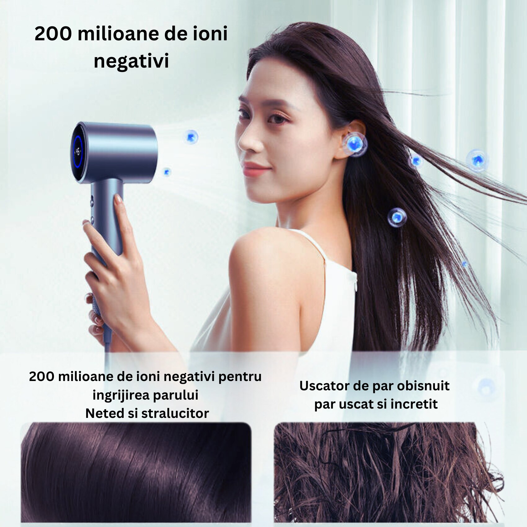 Uscator de par profesional ionic TSItech®, uscare rapida in 3 minute ...