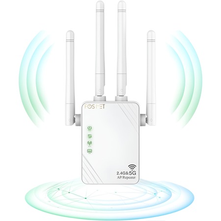 Range Extender WiFi FOSMET®, Amplificator Semnal Wireless, AC 1200Mbps ...