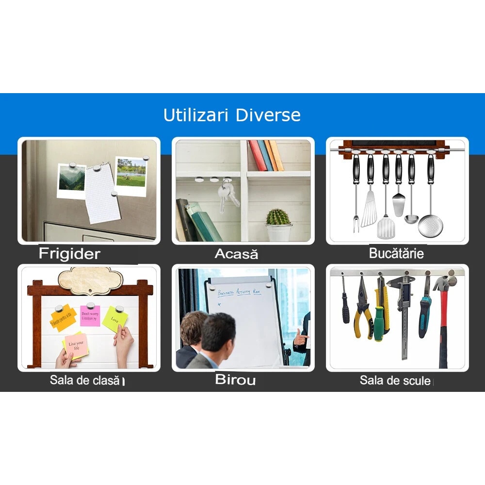 Magnet neodim disc, Temark, set 10 bucati, 4x5mm - eMAG.ro