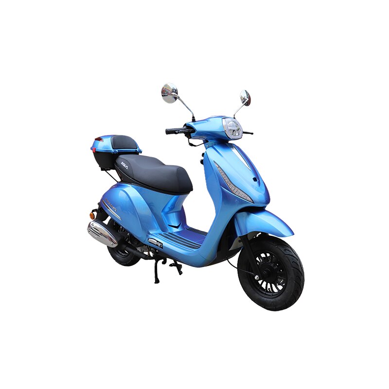 Scuter motor benzina, 49cc, barceloneta, culoare albastru - eMAG.ro