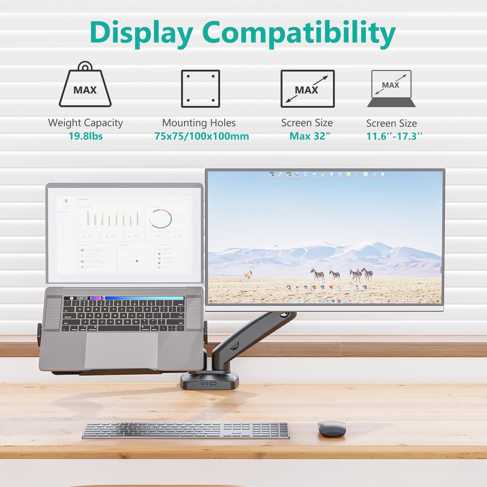 Suport pentru laptop pentru birou, suport pentru brat pentru laptop pentru ecran de computer de ...