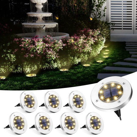 Lampi solare LYCENXI, set 8 buc, 8 LED, waterproof, IP65, pentru ...