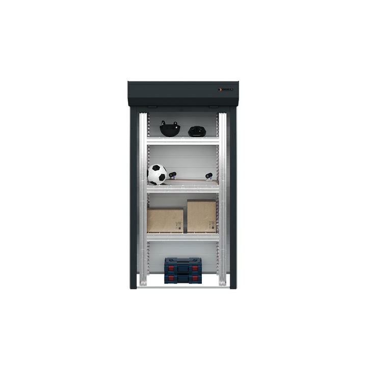 Dulap depozitare balcon BALCONBOX L1100xH2100xA550, ALB, ARGINTU, MARO ...
