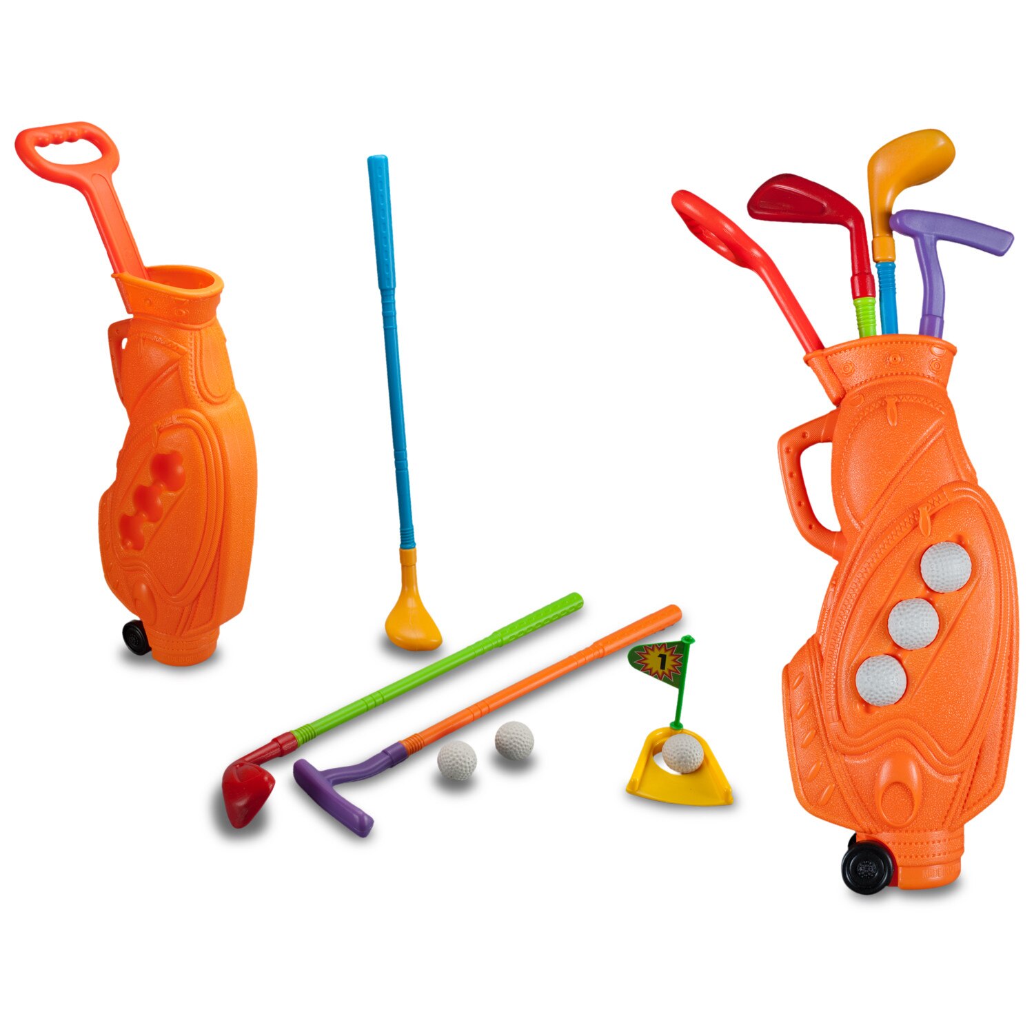 Set Golf Copii colorat KING SPORT - portocaliu - eMAG.ro
