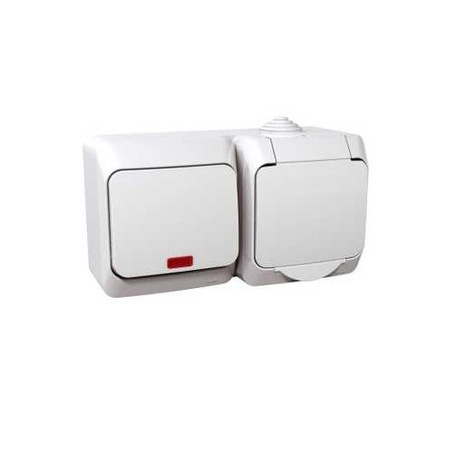 Priza simpla Schneider Electric cu impamantare si intrerupator cu ...