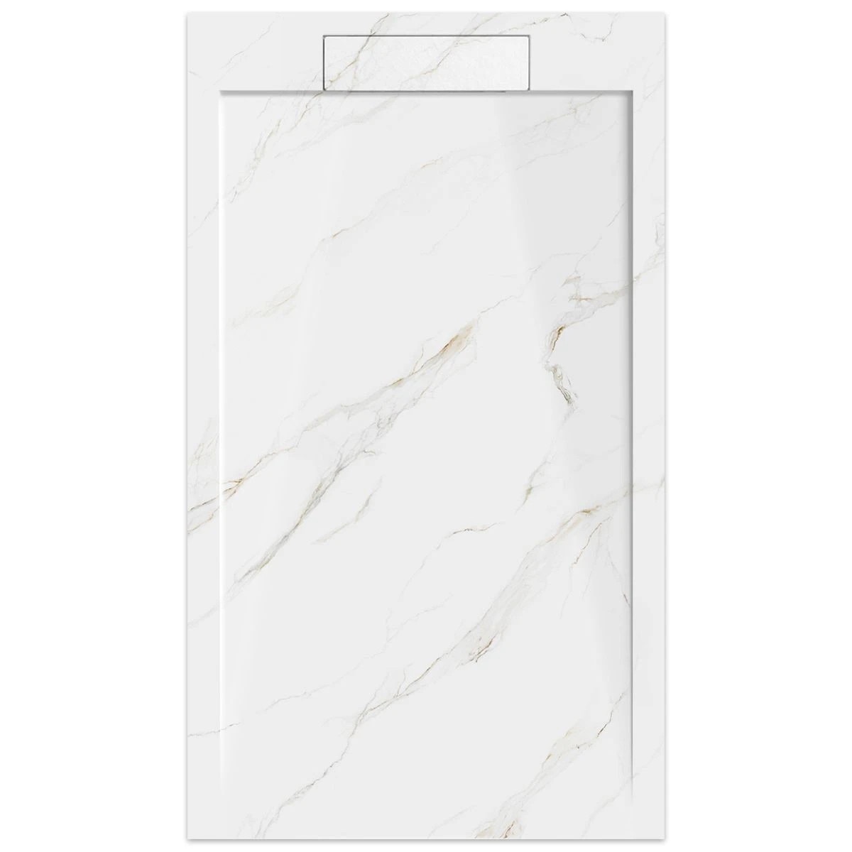 Cadita de dus, Alb Calacatta, finisaj Marble Mat, compozit mineral ...