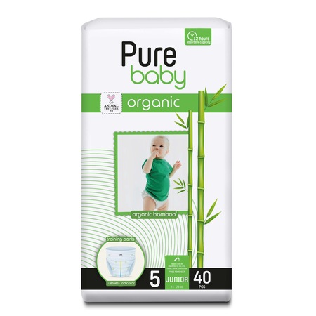 Scutece-chilotel Pure Baby Organic Bamboo, nr.5, 11-20 kg, 40 bucati ...