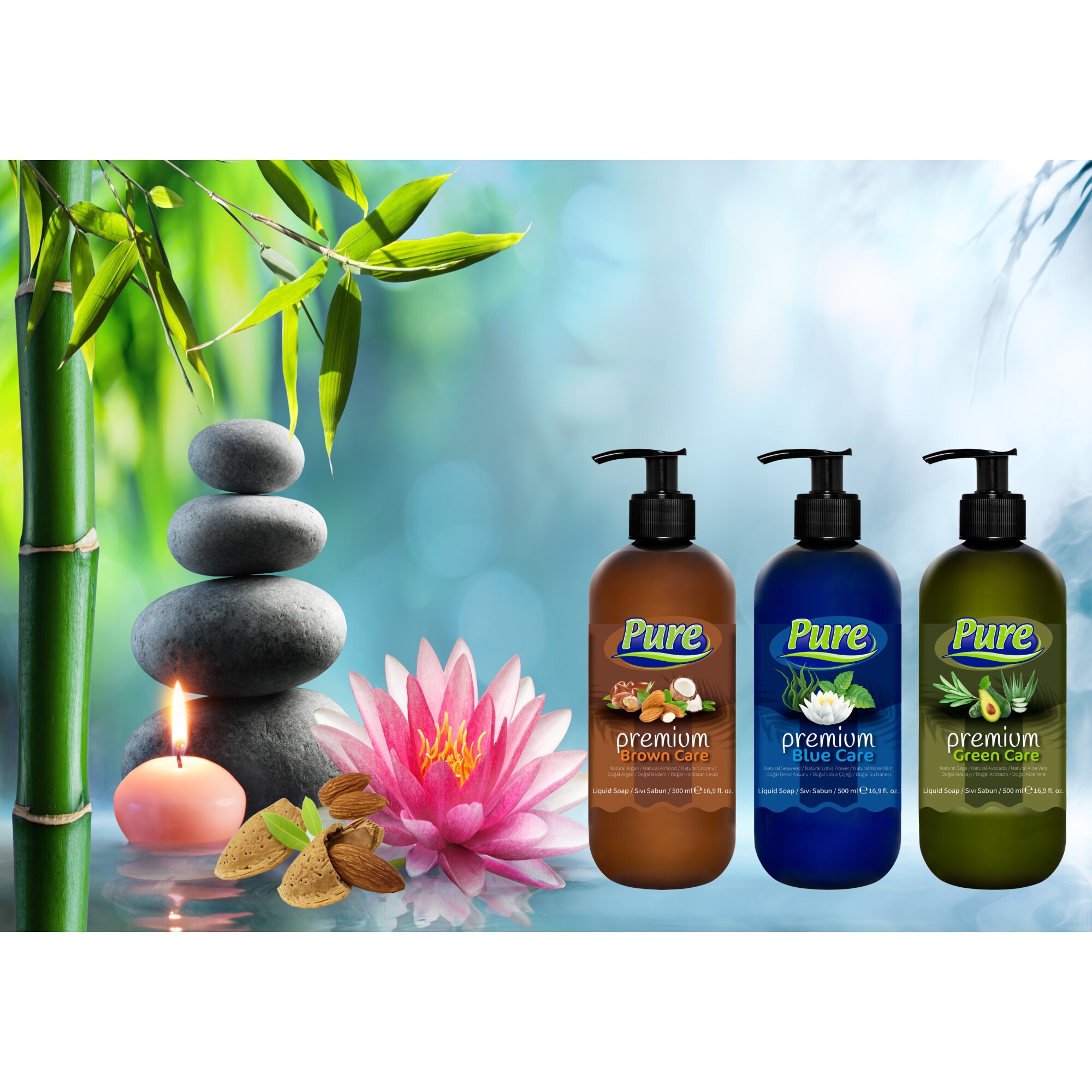 Sapun lichid PURE Brown Care, 500ml - eMAG.ro