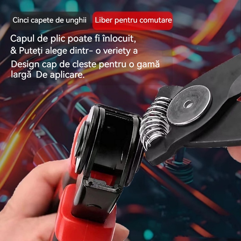 Set de clesti multifunctionali 5-in-1 cu cleste, foarfeca, taietor de ...