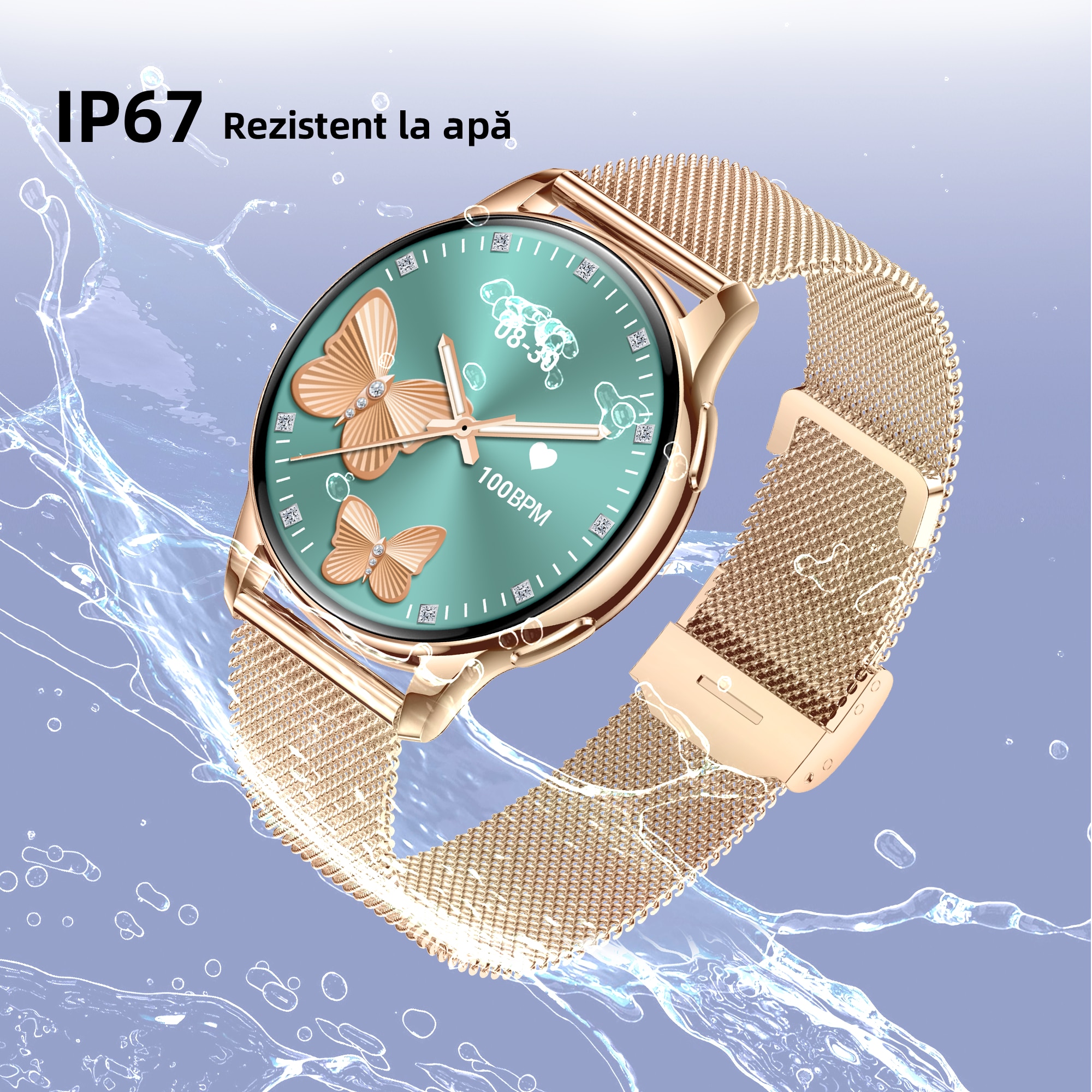 Ceas Smartwatch, AMOLED, ecran HD 1.32", inteligent, fitness, sport ...