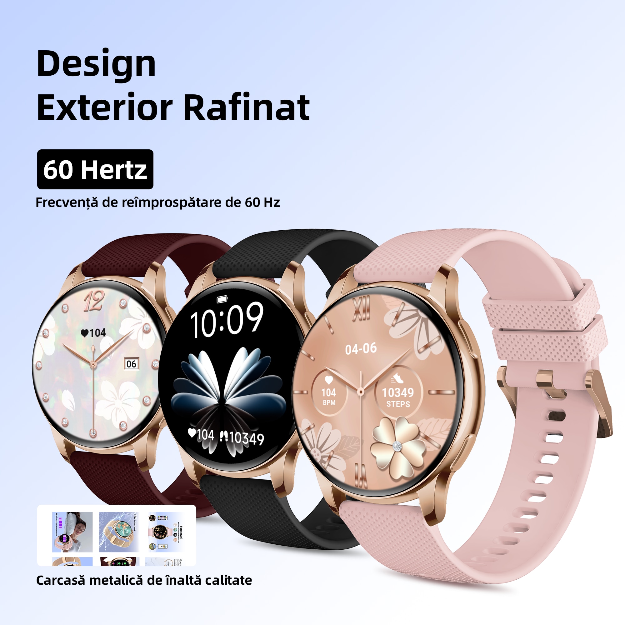 Ceas Smartwatch, AMOLED, ecran HD 1.32", inteligent, fitness, sport ...