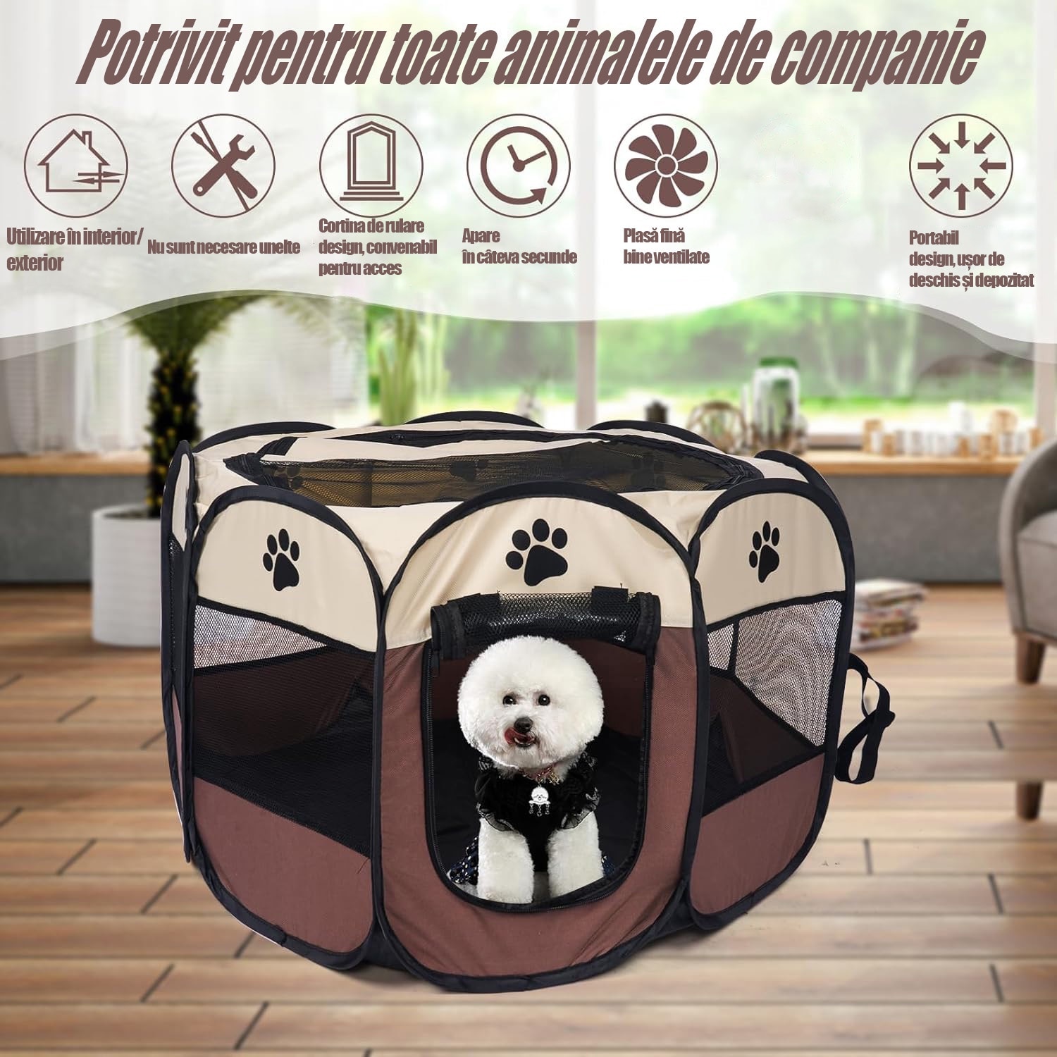 Tarc pliabil pentru animale de companie, Panza impermeabila, pentru ...