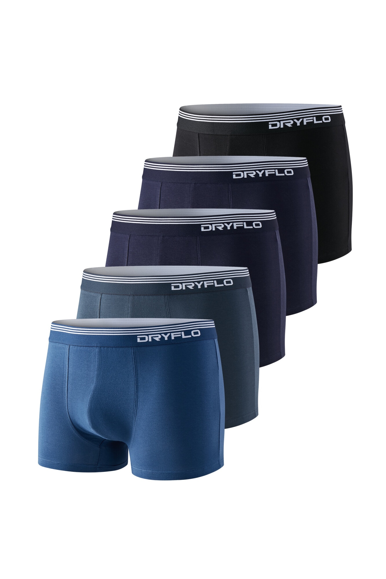 Boxeri Barbati, DRYFLO, Set 5 perechi, Multicolor, 2XL - eMAG.ro