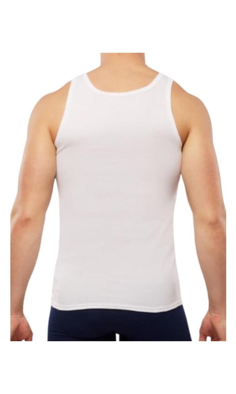 Maiou pentru barbati, material bumbac, Alb, XL - eMAG.ro