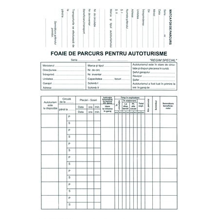 Foaie de parcurs autovehicule - eMAG.ro