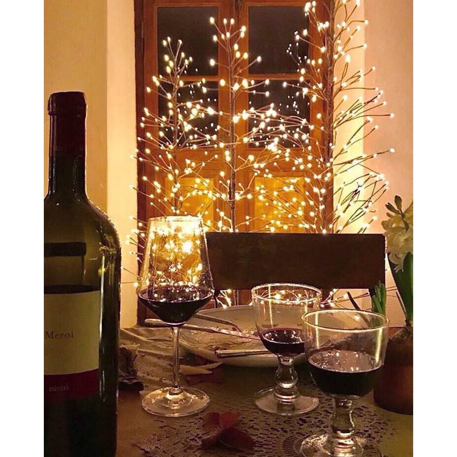 Pom de Craciun Decorativ 120cm, 216 LED-uri, negru, Crengute Flexibile ...
