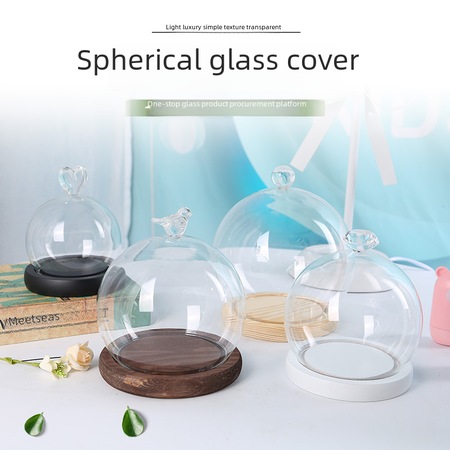 Capac sferic de sticla, Cozevdnt, design floare eterna, model cu maini ...