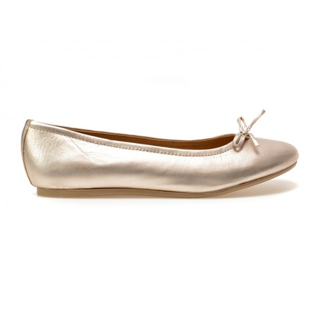 Balerini aurii, pentru fetite, OTTER - 2001, din piele naturala, 38 ...