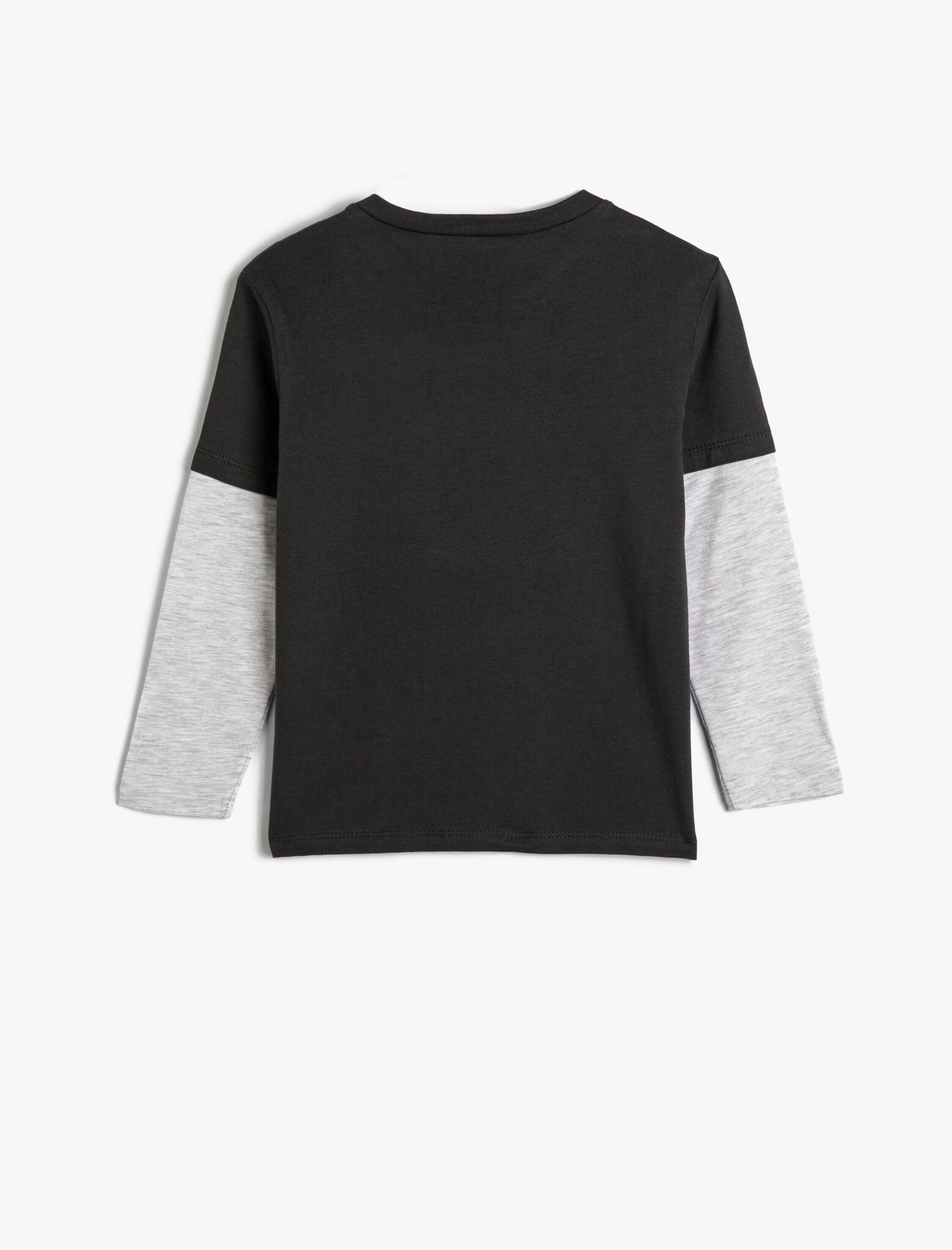 KOTON, Bluza din bumbac cu imprimeu grafic, Gri, 104-110 CM - eMAG.ro